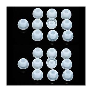 Earbudz 10 Pairs Silicone Small Replacement Earbud Ear Tips (Clear)