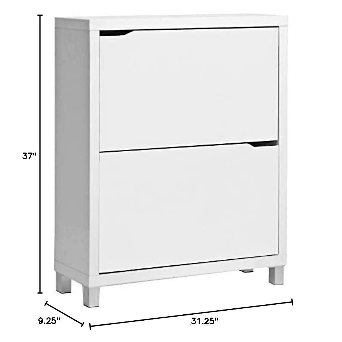 Baxton Studio Simms Shoe Cabinet, White