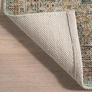 Rugs USA x Prabal Gurung Tilicho Distressed Wool Area Rug, 9x12, Light Green