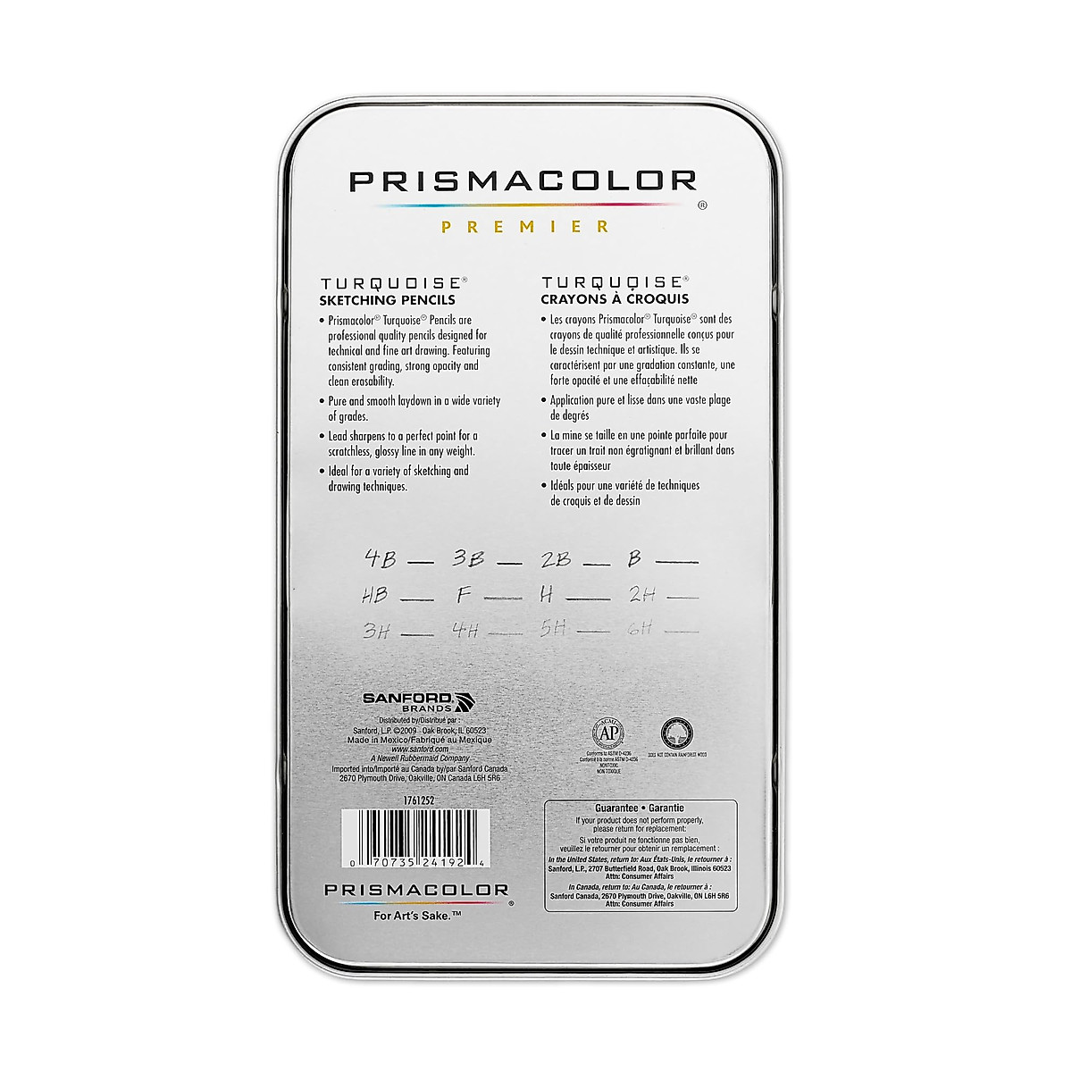 Prismacolor Premier Turquoise Graphite Sketching Pencils, Medium Leads, Adult Coloring, 12 Pack