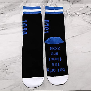 G2TUP Zeta Finer Women Crew Socks Gift 1920 Greek Sorority Gift for Sorority Sister Future Only the Finest are Z (Only the Finest are Z)