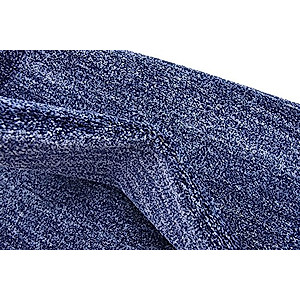 Unique Loom Del Mar Collection Area Rug-Transitional Inspired with Modern Contemporary Design, 3' 3 x 5' 3 Rectangular, Navy Blue/Beige