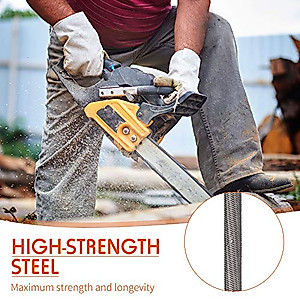 Honoson 6 Pieces 3/16 Inch 4.8 mm Chainsaw Chain Sharpening Round Files for Sharpening and Filing Chainsaws and Other Blades