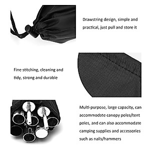 LIKJ Tent Pole Storage Bag, Fine Stitching Cleaning and Tidy Simple and Practical Just Pull and Store It Canopy Pole Storage Bag for Camping