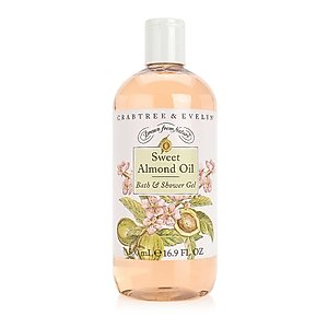 Crabtree & Evelyn Bath and Shower Gel, Sweet Almond Oil, 16.9 Fl Oz