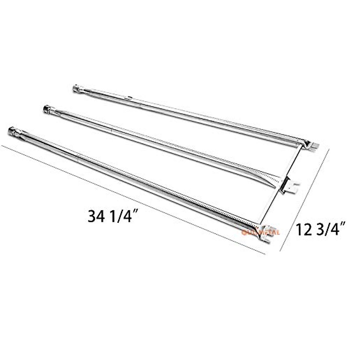 QuliMetal 67722 Grill Burner with 7540 24.5 Inch Flavor Bars for Weber Genesis 300 (Side Burner), Genesis E310 E320 EP310 EP320 S310 S320 (2007)