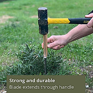 Hori Hori Garden Knife with Diamond Sharpening Rod, Thickest Leather Sheath and Extra Sharp Blade - in Gift Box. This Hori Hori Knife Makes a Great Gardening Gift.