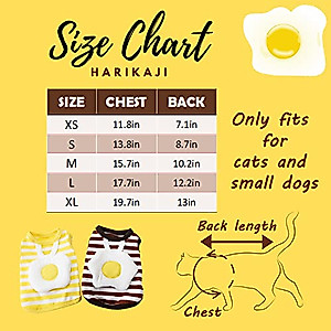 Harikaji Pet Clothes,Small Dog Clothes Cat Clothes Lovely Egg Design Pet Clothes Holiday Halloween T Shirt for Small Dogs Puppy Clothes Spring Summer(Brown,M-Chest 15.7in)