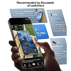 UltraGlass UNBREAK TOP 9H+ Glass for iPhone 13 Pro Max Screen Protector Glass [Military SGS Shatterproof & Longest Durable] Full Screen Protector 13 Pro Max Tempered Glass, Anti-fingerprint, 2 Packs