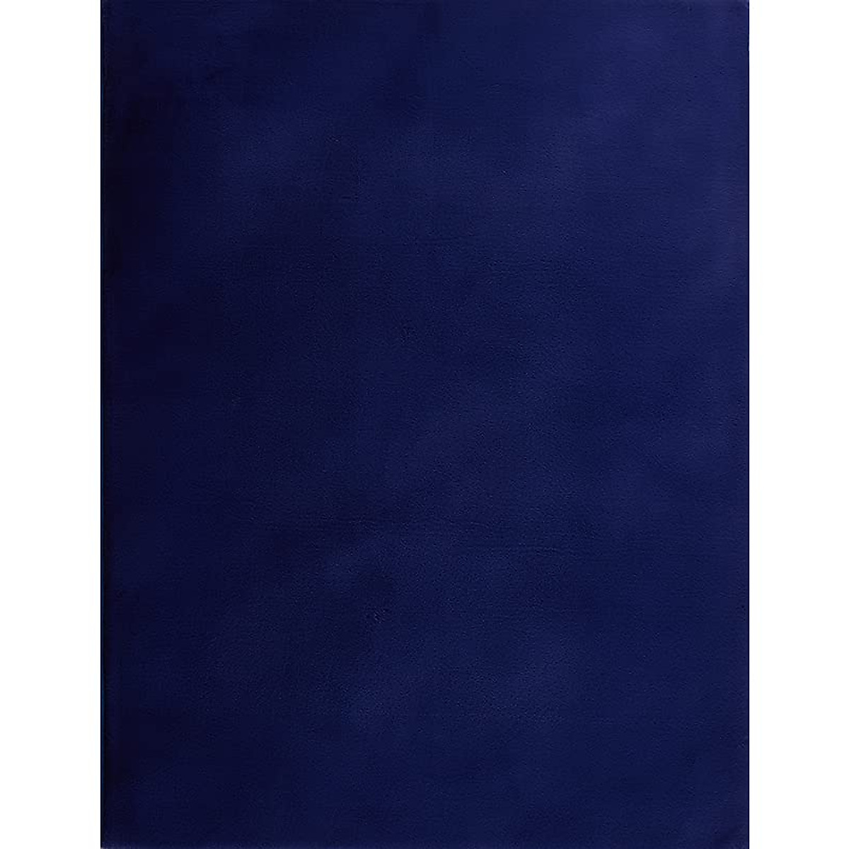 Petfu Luxury Faux Chinchilla Fur Rectangular Area Rug Furry Rug Polyester Rug Faux Fur Shag Rug for Living Room Bedroom Nursery Dorm,118" L x 79" W,Navy Blue