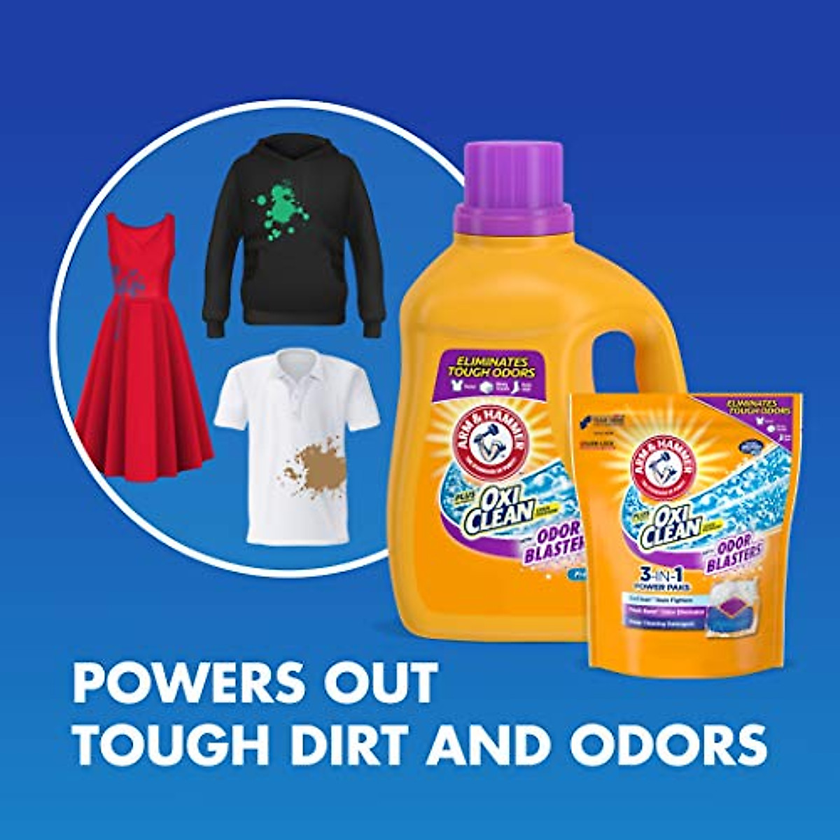 Arm & Hammer Plus Oxiclean Odor Blasters Fresh Burst, Liquid Laundry Detergent, 224 Fl Oz - Pack of 2