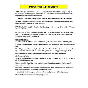 CSI Bathware Straight Grab Bar Bath, 18",1.25" Diameter Matte Black