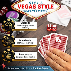 Las Vegas Style Playing Cards | Assortment of Nevada Casinos | May Include Dealer Markings | No Jokers | 8 Decks of Poker Cards