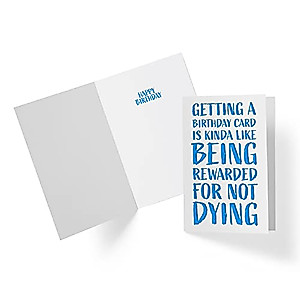 Funny Birthday Card For Men and Women, Large 5.5 x 8.5 Happy Birthday Card For Husband, Birthday Card For Brother - Birthday Card For Sister, Mom, Dad - Karto - Rewarded