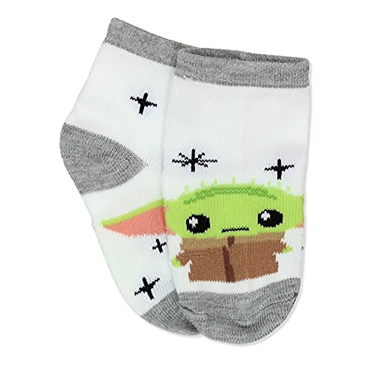 Disney Star Wars Mandalorian Baby Yoda Infant 6 Pack Quarter Socks (18-24 Months, Blue)