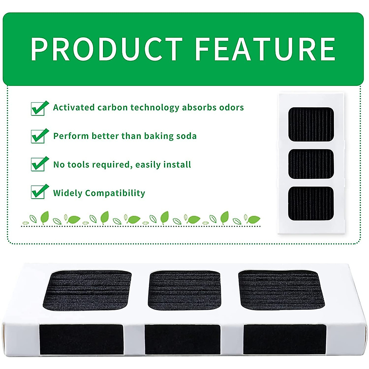 KEEPOW Paultra2 Refrigerator Air Filter Replacement for Frigidaire Gallery Pure Air Ultra II, Electrolux 242047805, 5303918847, EAP12364179, Pure Air II (8 Pack)