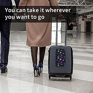 Women Lightweight Makeup Bag Pouch Compatible with Colorful Trippy Mushrooms Toiletry Bag, Funny Travel Cosmetic Bag Portable Bag with Zip for Office College