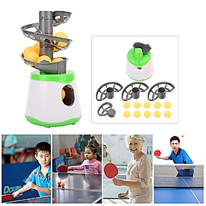 Kid Beginners Ping Pong Automatic Machine, 10 Balls Table Tennis Trainer Balls Launcher Training Machine Table Tennis Robot
