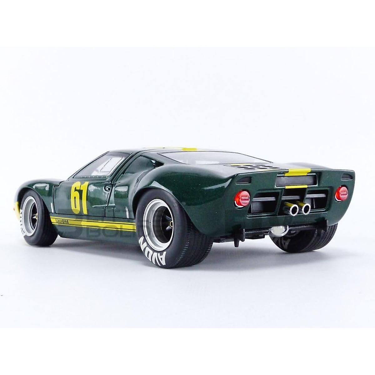 solido S1803004 Ford GT40 Mk.1 Collectible Miniature Car, Green and Yellow, 1:18 Scale