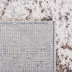 SAFAVIEH Aston Collection 8' x 10' Ivory/Grey ASN708A Modern Abstract Non-Shedding Living Room Bedroom Dining Home Office Area Rug