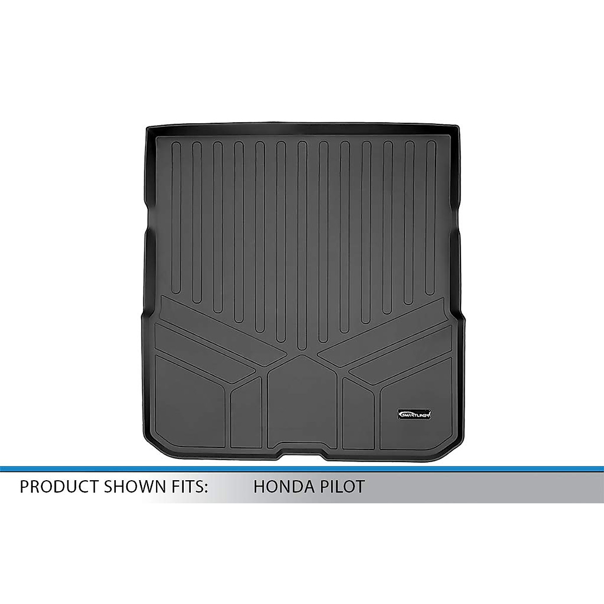 MAXLINER All Weather Custom Fit Cargo Trunk Liner Floor Mat Behind 2nd Row Black Compatible with 2016-2022 Honda Pilot