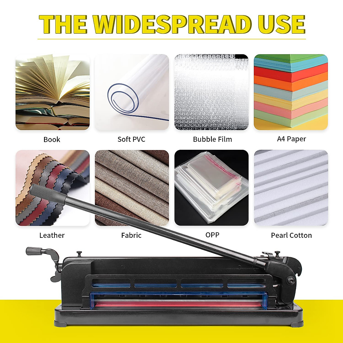 A3 Heavy Duty Paper Cutter, 17"Guillotine Paper Cutter, High-Speed Steel Blade 1.57" Stack Cutting