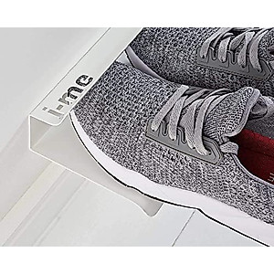 j-me Horizontal Shoe Rack – Wall Mounted Shoe Rack Organizer Keeps Shoes, Boots, Sneakers & Heels Off The Floor. A Modern Shoe Organizer For Your Entryway or Closet. (White - 28 inches)