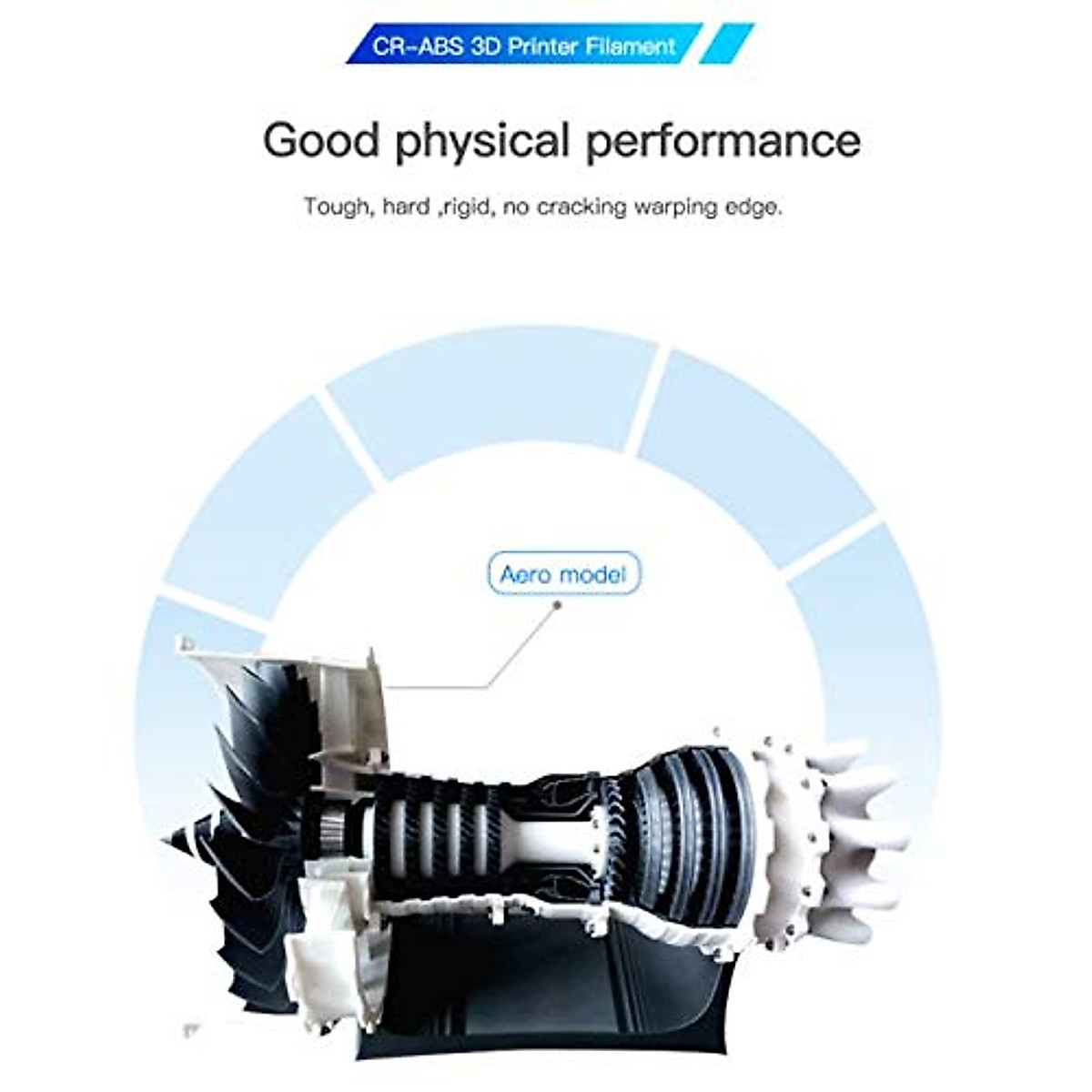 Creality ABS 3D Printer Filament 1.75 mm - Black | 1Kg Spool (2.2 Lbs) | Dimensional Tolerance ±0.03 mm | Fit Most FDM Printers (1 Pcs/Pack)