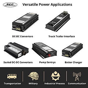 SEC America Model 695 CE DC-DC Converter - 12V to 24V High Power DC-DC Converter - Model 680 CE - 1320 Watts of Output Power