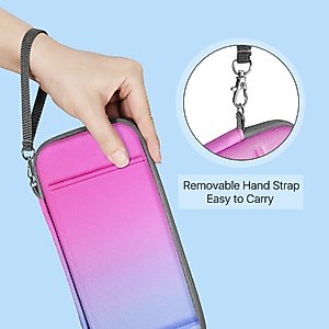 TNP Carrying Case For Nintendo Switch - Easy Carry Switch OLED Travel Case With Removable Wristlet Strap, Slim Case for Nintendo Switch with 10 Game Card Storage & 4x Thumb Grip Caps, Light Blue