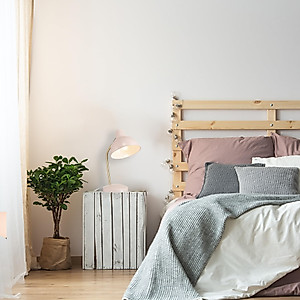 Globe Electric 67339 16" Desk Lamp, Matte Rose, Matte Gold Arm, Clear Cord, in-Line On/Off Switch, Home Décor, Lamp for Bedroom, Home Office Accessories, Desk Lamps for Home Office, Desk Light