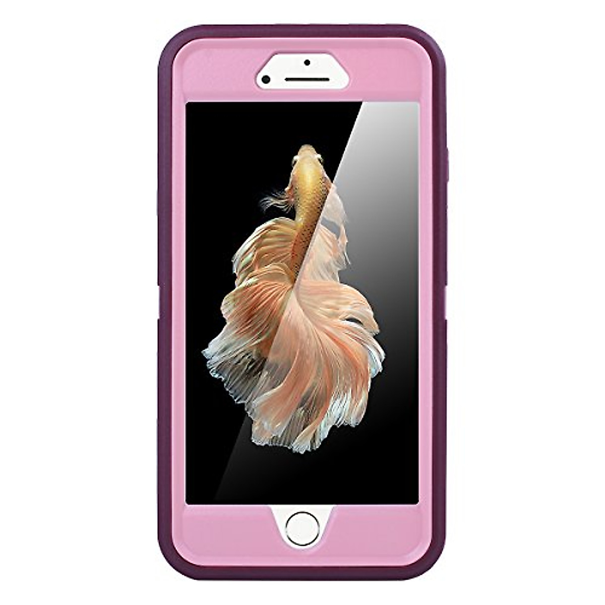 AICase iPhone 6 Case, iPhone 6S Case [Heavy Duty] Built-in Screen Protector Tough 3 in 1 Rugged Shorkproof Cover for Apple iPhone 6/6S (Pink/Purple)