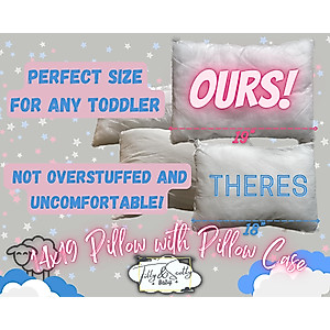 Tilly&Scotty Toddler Pillows-Stars & Stripes-14x19 Plush Filled Pillow-Super Soft Organic Cotton Pillowcase-Machine Washable Hypoallergenic-2-8 Year Old Children, Toddlers, Baby, Travel-Bedding