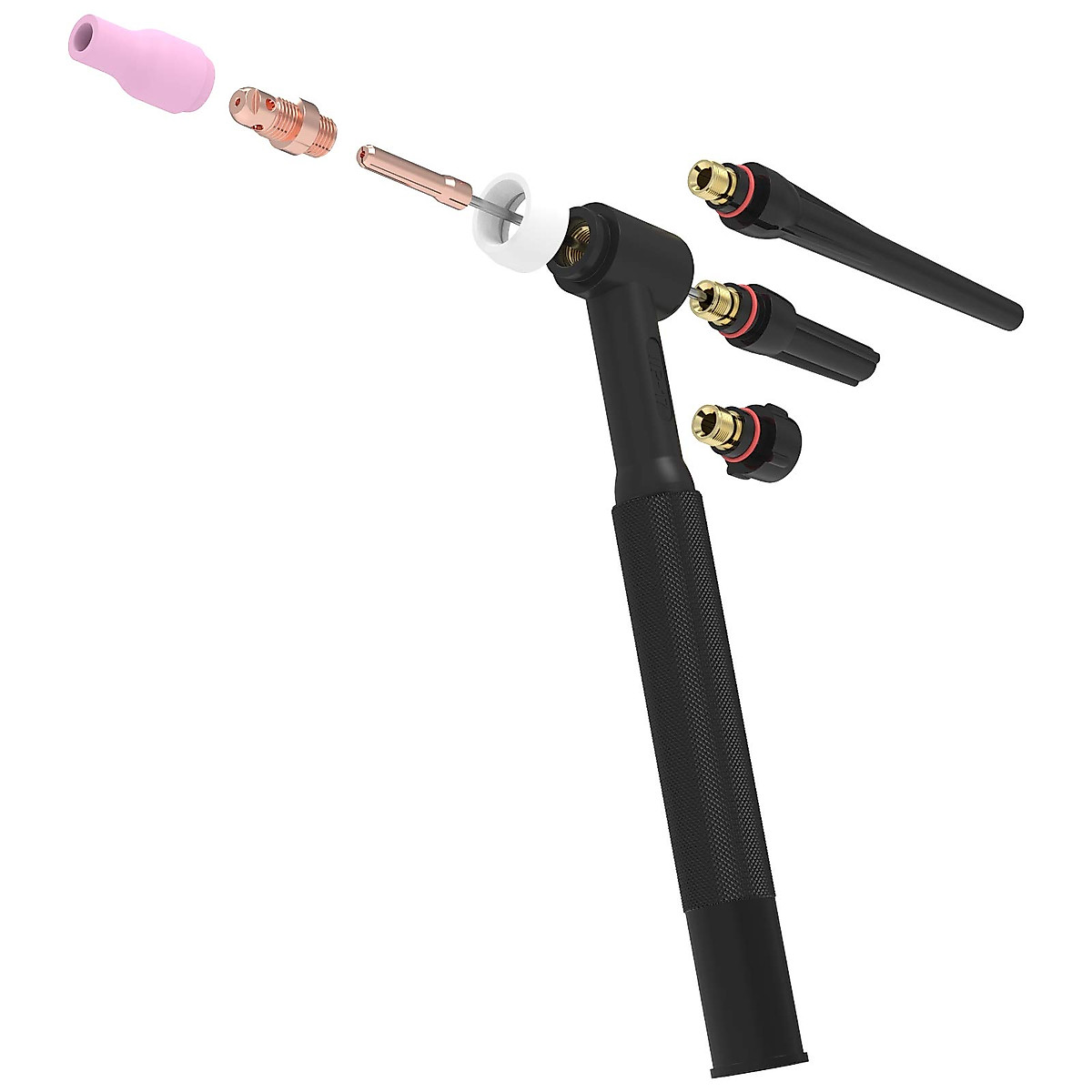 YESWELDER 68 Pcs TIG Welding Torch Stubby Gas Lens Pyrex Glass Cup Kit For WP-17/18/26