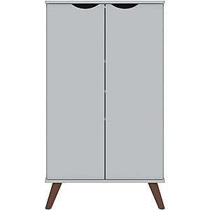 Manhattan Comfort Hampton Modern Contemporary Entryway 4 Shelves Shoe Closet, 26.77", White