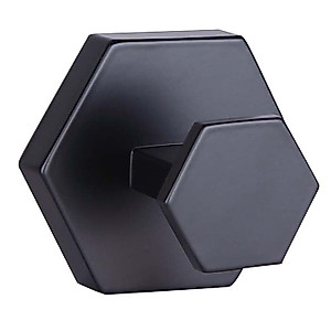 Canarm ATALEE MBK Robe Hook - Elegant Matte Black Aluminum, 2.75" W x 2.375" H, Stylish & Sturdy Wall-Mount Hook for Bathrooms and Bedrooms