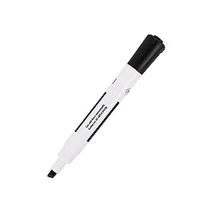 Amazon Basics 12-Pack Low-Odor Chisel Tip Dry Erase Whiteboard Markers, Black
