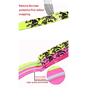 Abovehill Tennis Racket Grip Tape Keel Design Camouflage Non-Slip for Tennis Racket Badminton Racket Baseball Bat Bicycle Grip Fishing Rod Grip 9-Pack