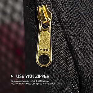 COMLIFE Set of 2 Delicates Honeycomb Mesh Laundry Bag，Use YKK Zipper，with Handle, Extra Large Opening, Baby Products, Face Cleansing Pads,Socks, Fine Knitwear Mesh Wash Bags（Black）