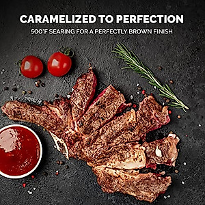 Kalorik MAXX® 16 Quart Digital Air Fryer Oven, Easy to Use, 9-in-1 Versatility - Air fryer, Bake, Braise, Broil, Dehydrate, Grill, Roast, Sear, and Toast, 21 Smart Presets, 5 Accessories, Bonus Cookbook, 500°F, 1600W, Stainless Steel