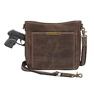 Concealed carry Distressed Buffalo Crossbody by Gun Tote'n Mamas