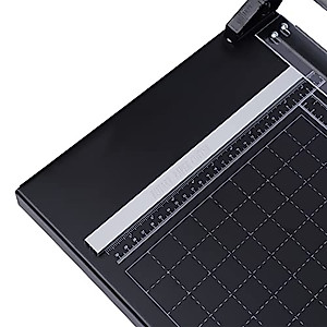 24 Inch Commercial Manual Precision Rotary Paper Trimmer Cutter,Heavy Duty,Smart Cut for Photo Paper, Film, Art Paper Jam, Office Paper, Thin Plastic Soft Board, PVC,Cutting Table 80x31.5cm