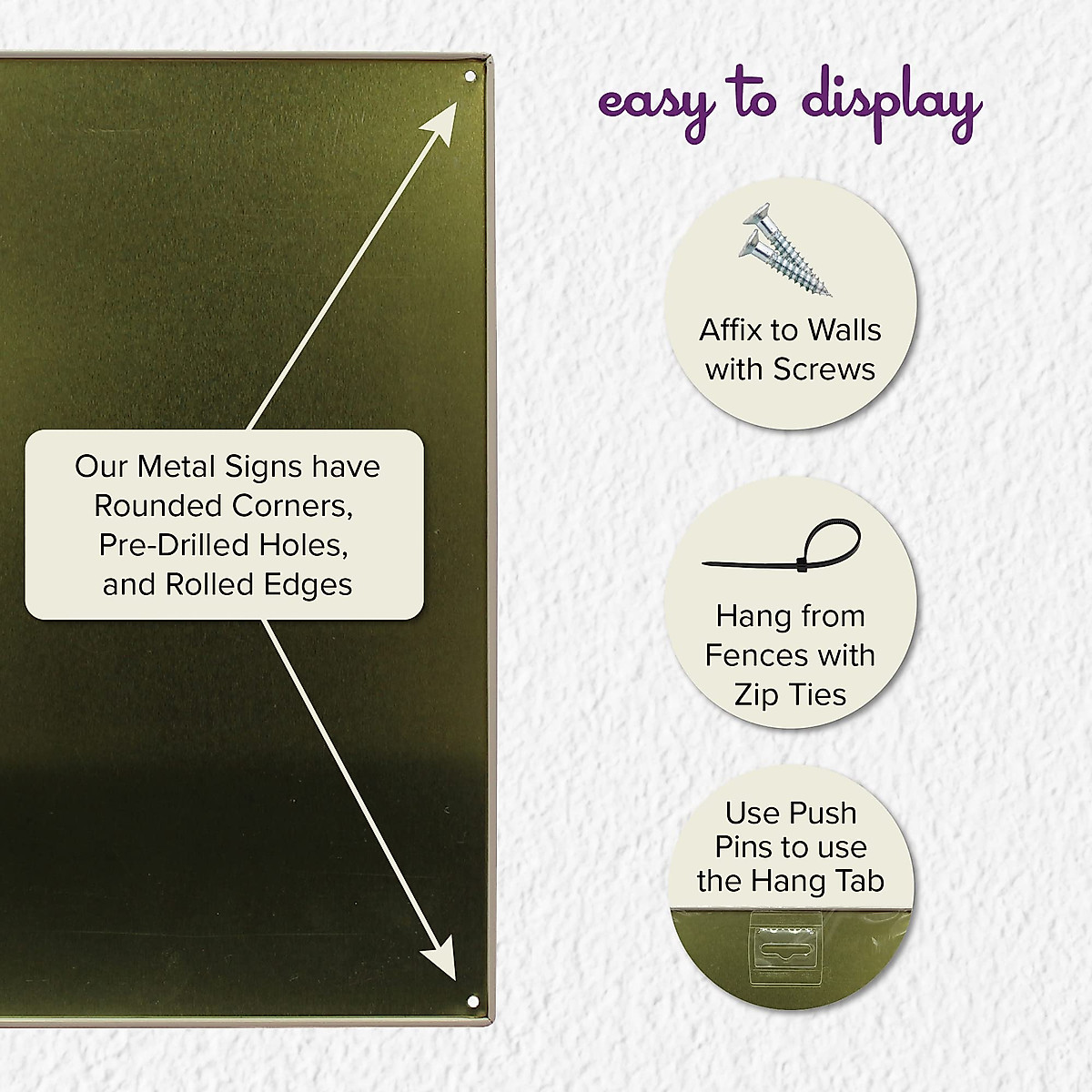 What Happens In This Room Metal Sign - Easy-to-Hang Wall Decor - Fun Tin Signs for Man Cave - Metal Dorm Room Decorations, Garage Signs, and Man Cave Signs