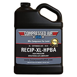 Compressed Air USA Breathing Safe Lubricating Oil for High Pressure Reciprocating Air Compressors - Scuba, SCBA, Medical (1 Gallon)
