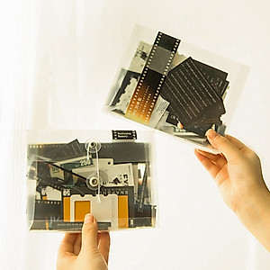 BLOSDREAM 94pcs Movie Film Stickers for Scrapbook Kit, Strip Photo Frame Scrapbooking Supplies, Quote Journaling Decorative Bullet Journal Planner DIY Craft(Style 01) (YD-052803)