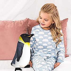 ikasus Lifelike Penguin Stuffed Animal Toy Cute Plush Peguin Doll Soft Plush Doll Hugging Plush Pillow Lovely Comfort Sleeping Cushion Kawaii Plushies Penguin Home Decor Gifts for Adults Kids