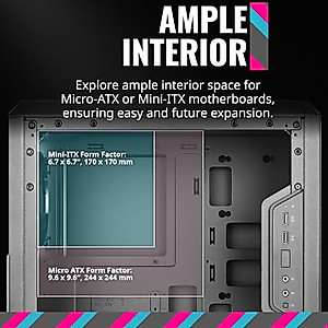 Cooler Master MasterBox Q300L Micro-ATX Tower with Magnetic Design Dust Filter, Transparent Acrylic Side Panel, Adjustable I/O & Fully Ventilated Airflow, Black (MCB-Q300L-KANN-S00)