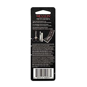 Revlon Eyebrow Hair Removal Tweezer, Men's Series, High Precision Tweezers for Men, 60% Larger Grip, Stainless Steel (Pack of 1)
