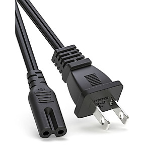15Ft AC Power Cord for PS5 PS4 PS3,Xbox One S/X,Samsung TCL Roku Apple Toshiba Insignia LED LCD Smart TV,2 Prong Power Cable Replacement for HP Canon Printer