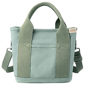 Small Tote Bag with Zipper Tote Bag for Women Canvas Shoulder Bag Crossbody Bag Satchel Hobo Bag Messenger Bag 2023